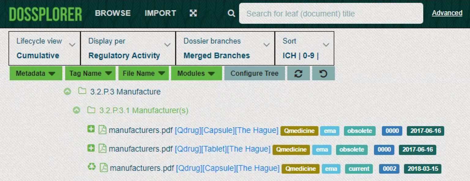 eCTD viewer for regulatory submissions - Dossplorer by Qdossier eCTD viewer for regulatory submissions - Dossplorer by Qdossier